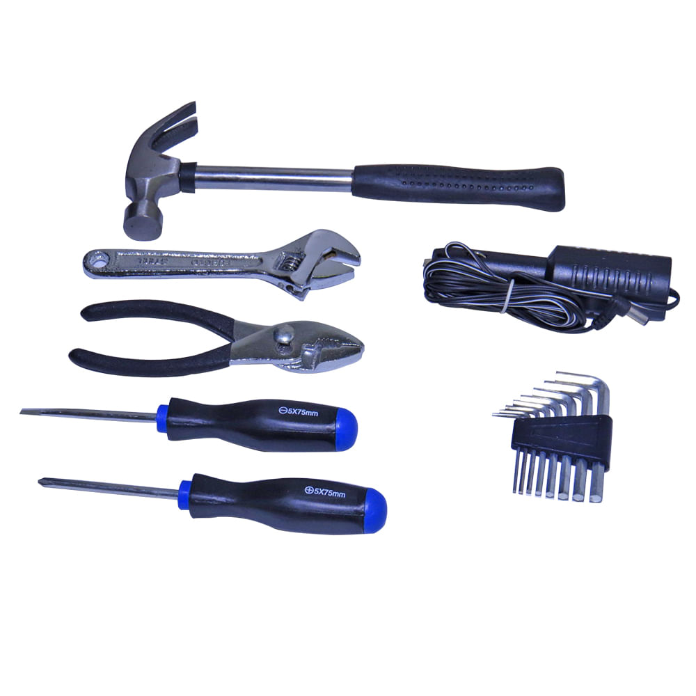 Kit de ferramentas com lanterna BRLF15 0019644 BR Tools - A Casa dos ...