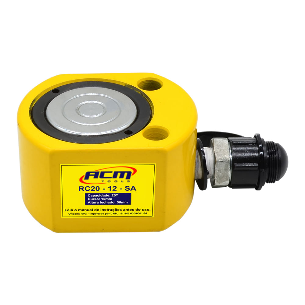 Cilindro Hidráulico 20Ton Simples Ação RC20-12-SA ACM TOOLS - A Casa ...